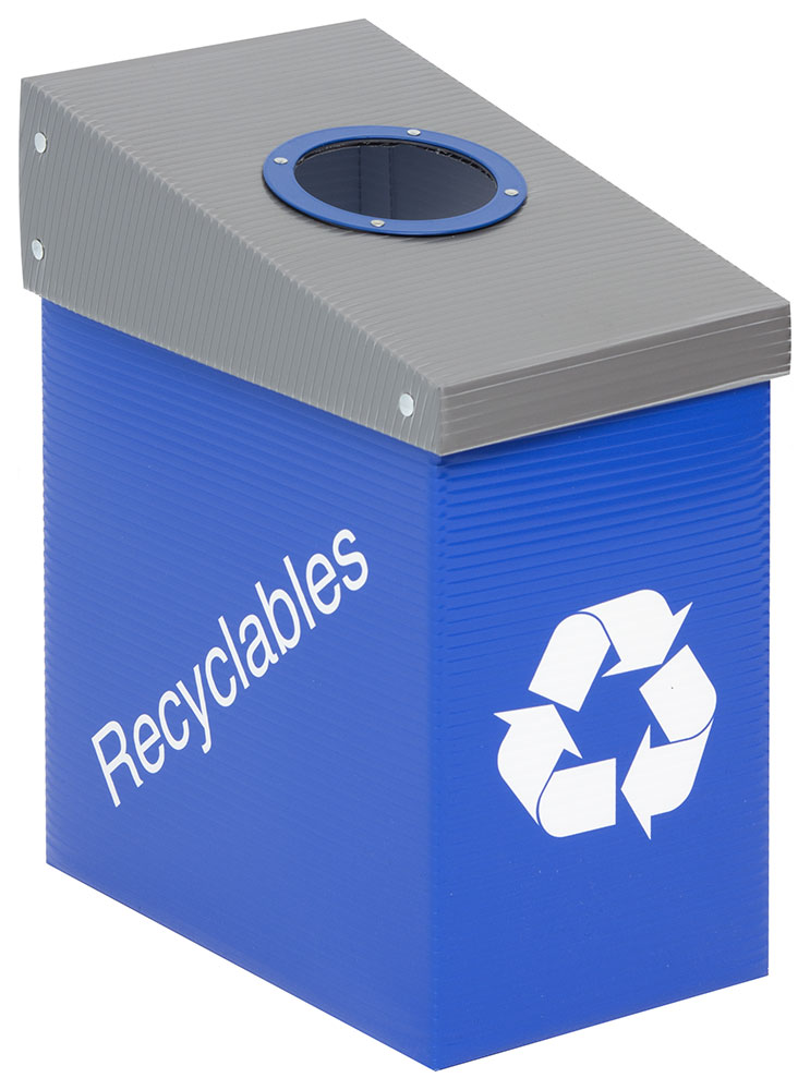 Recycle Bin Logo Blue